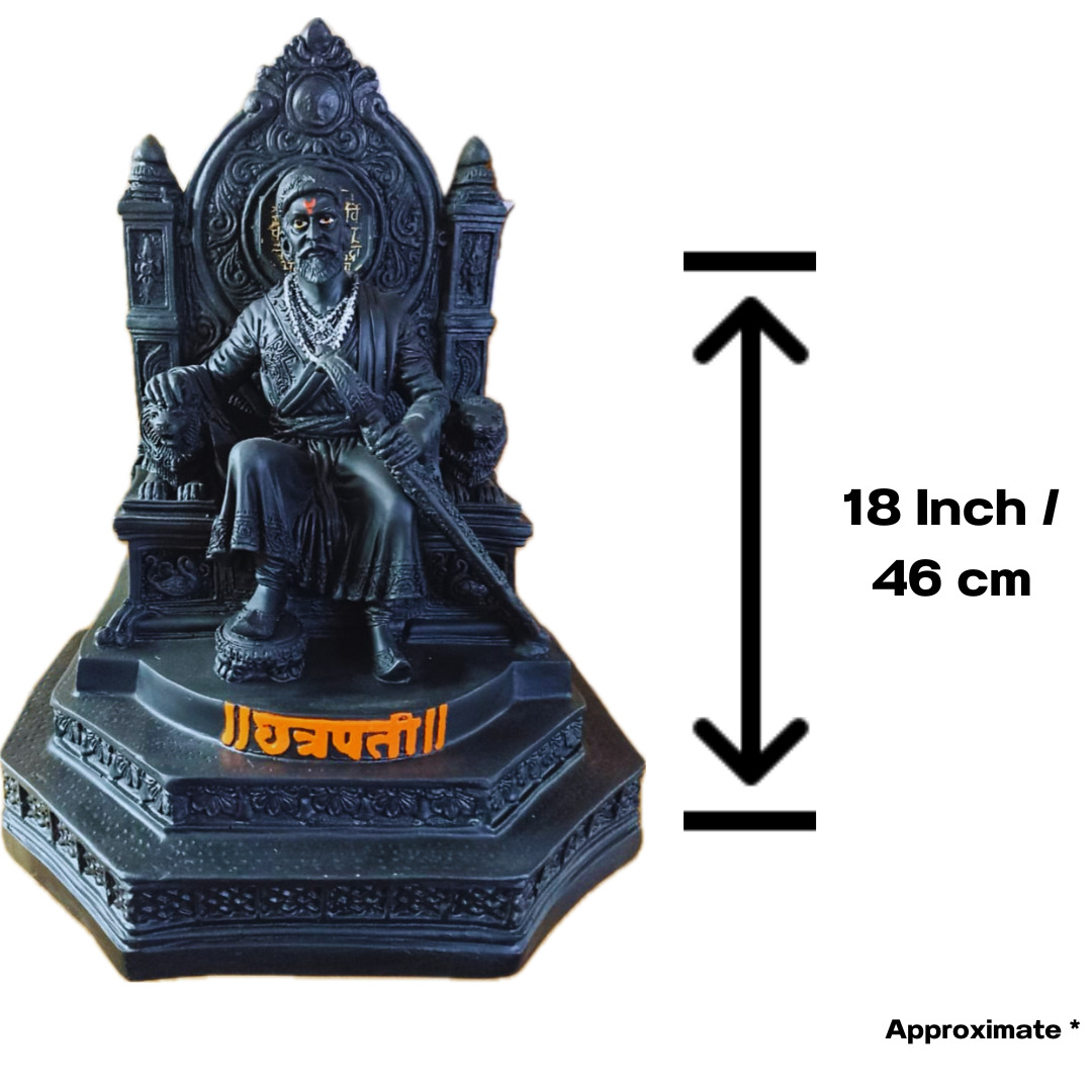 Fiercely Aggressive Chhatrapati Shivaji Maharaj on Throne with Sword ...